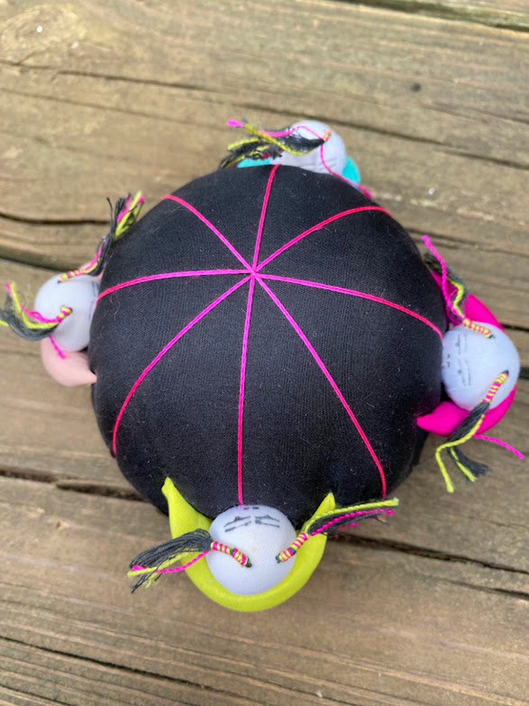 Asian Pincushion With 4 Faces. Pincushion. Sewing Pin Cushion.. Unique ...