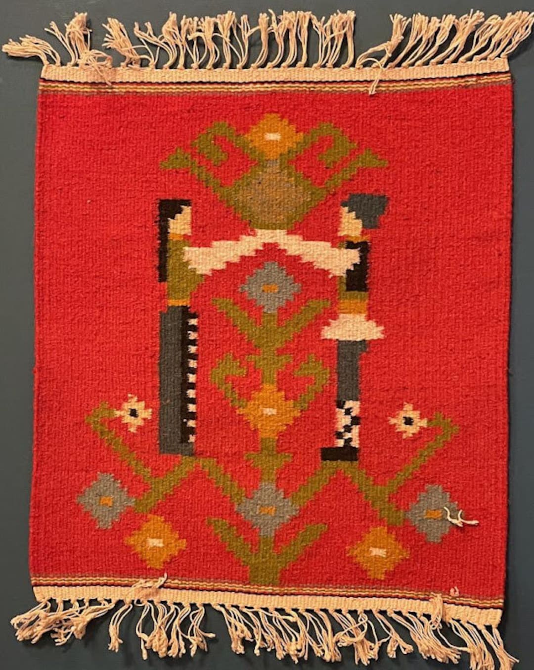 Vintage USSR Era Moldovan Carpet With Couple Dancing in a Red - Etsy