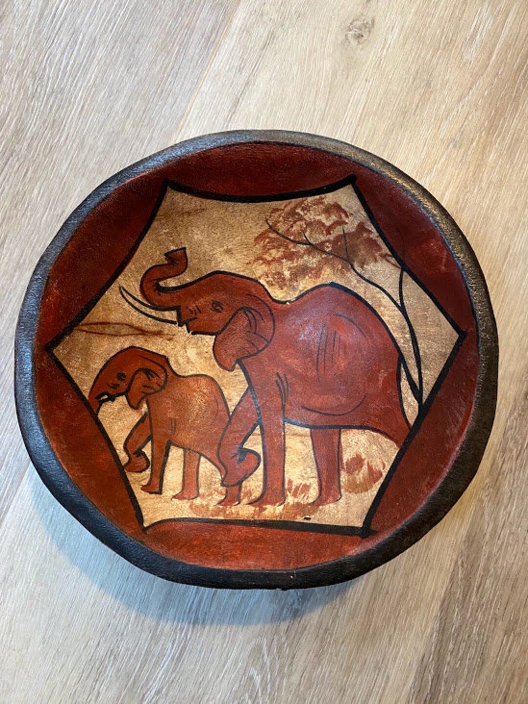 Indian Wooden Bowl. Elephant Bowl. Wooden Bowl. Rustic Bowl. Collection ...