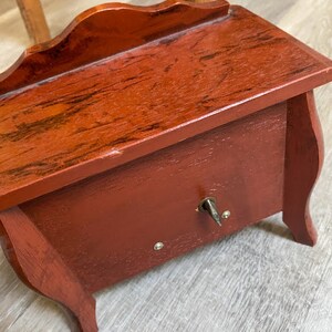 Vintage Chest Drawers Musical Jewelry Box. Wooden Handmade Jewelry Box ...