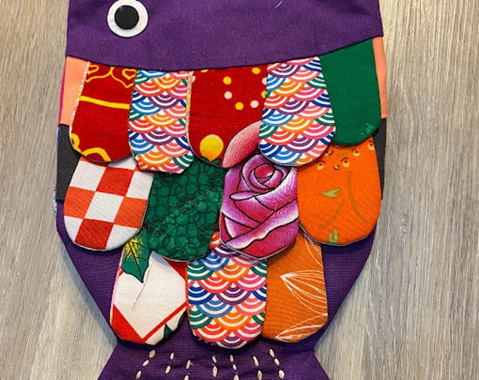 Big Fish-shaped Handbag Purse With Colorful Folk Art Designs. Fish Bag ...