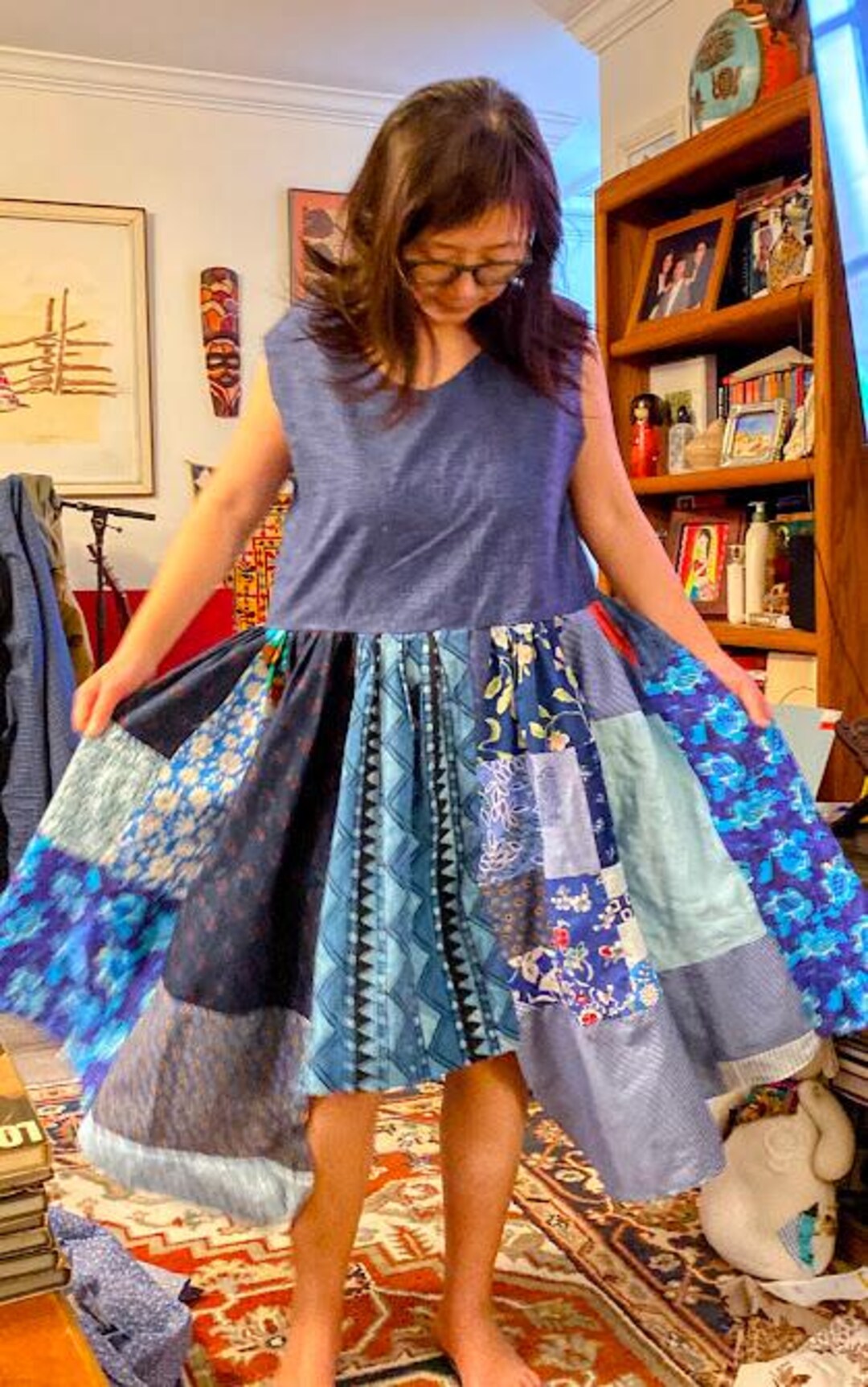Upcycled Women Clothing. Remake Patch Work Dress. Pretty Dress. - Etsy