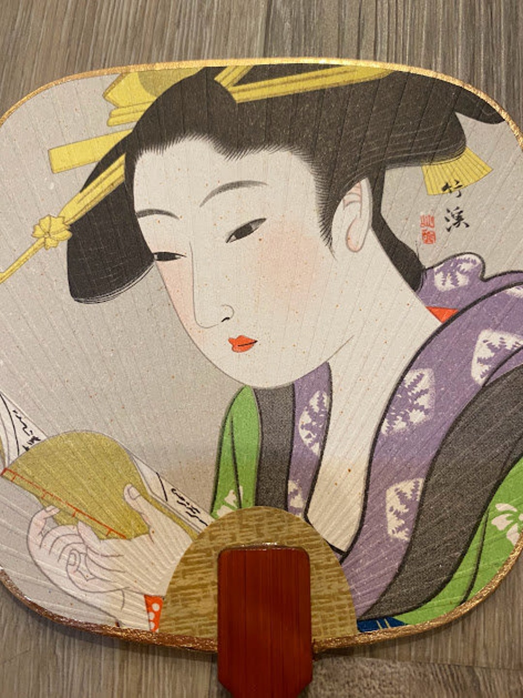 Japanese Art. Asian Art. Japanese Fan Mini Fan. Hand Fan. - Etsy