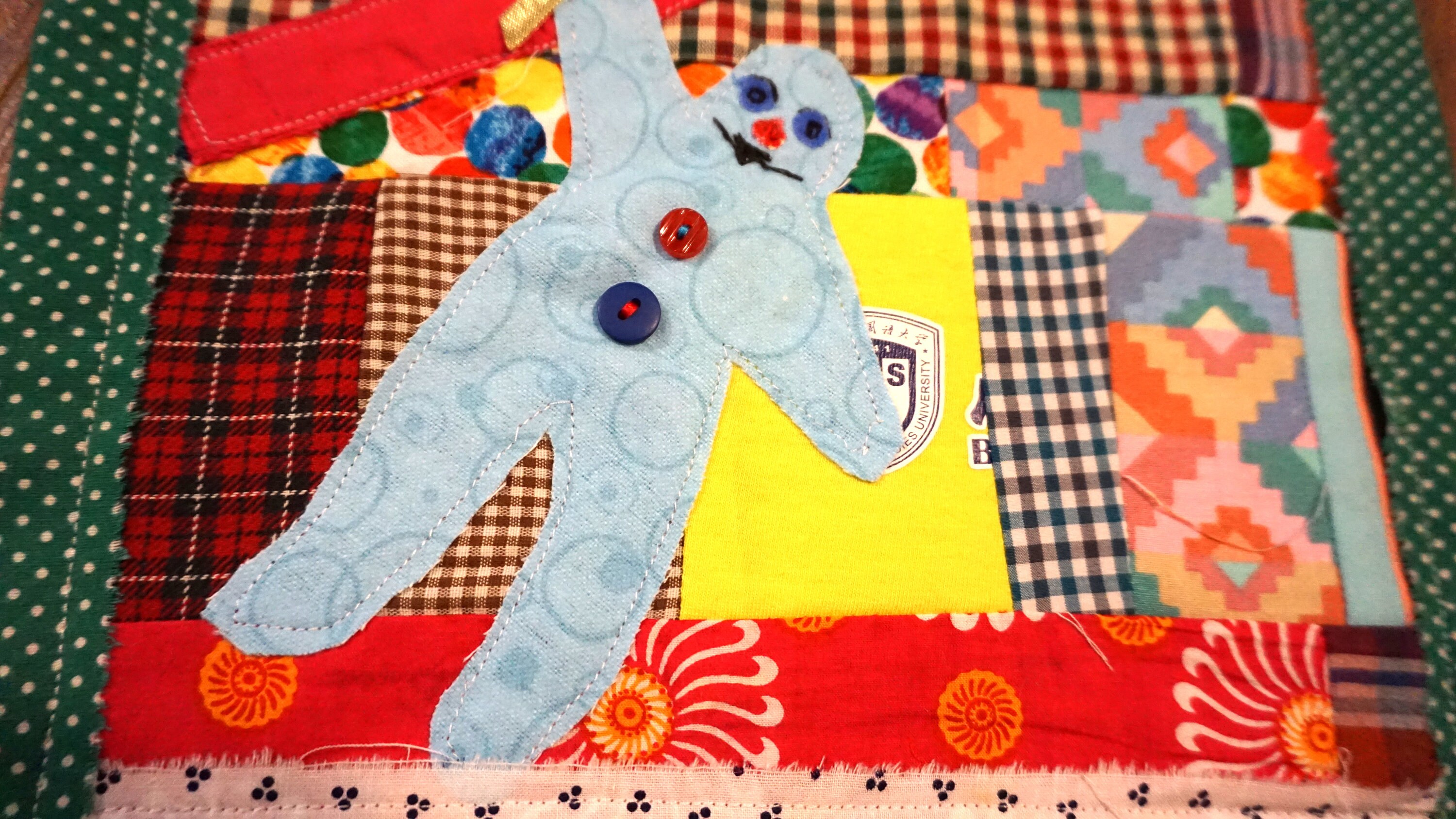 Clown in Circus. Patchwork Mat. Mini Art. Fabric Art. Clown Art. Fabric ...