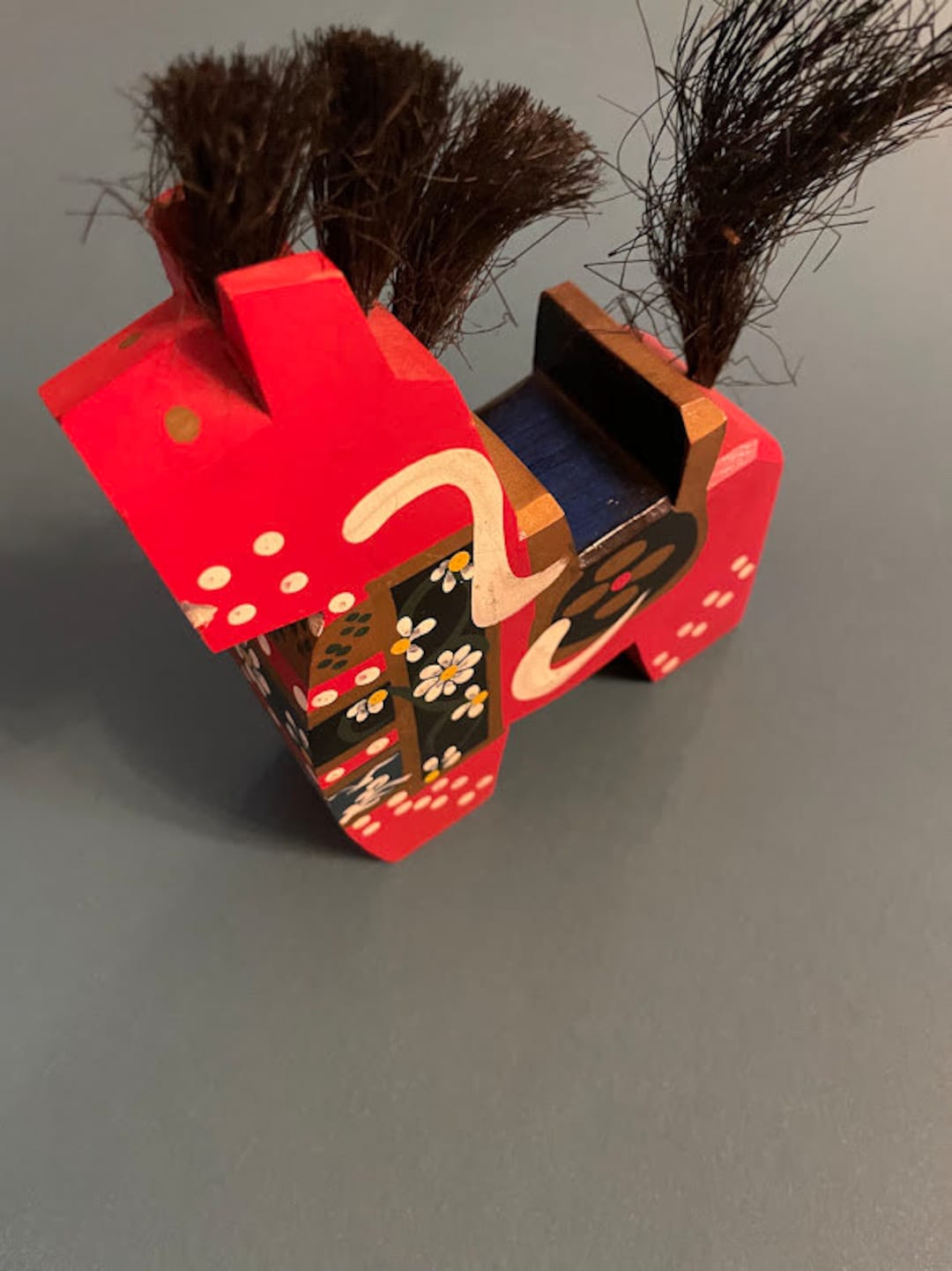 Hand Crafted Japanese Yawata Uma Wooden Horse. Japanese Folk Art ...