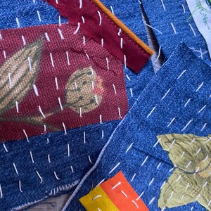 DIY. Japanese BORO Patch Work. Sashiko Patch. Japanese Fiber Art ...