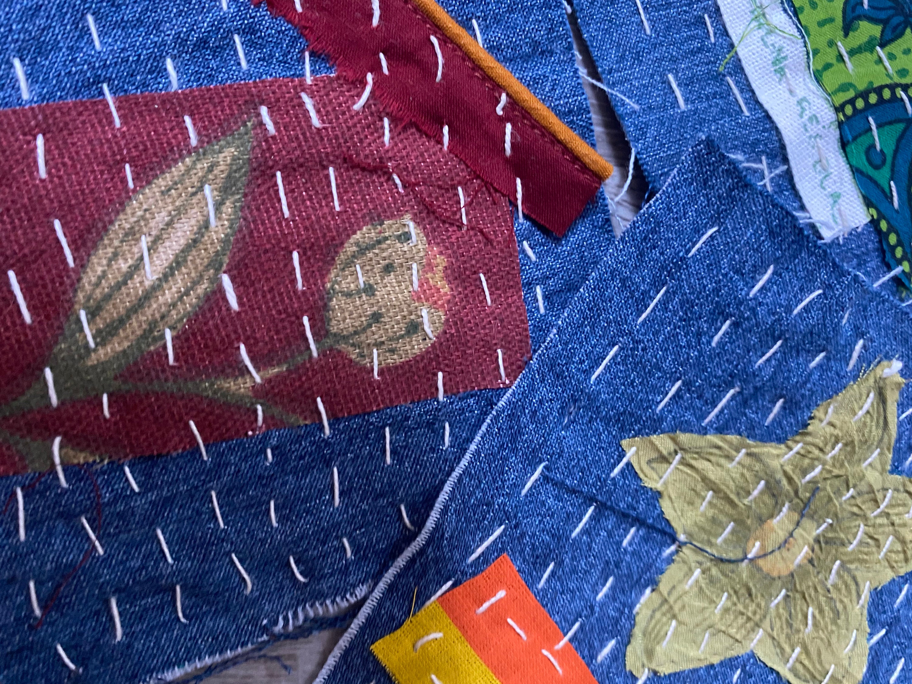 DIY. Japanese BORO Patch Work. Sashiko Patch. Japanese Fiber Art ...