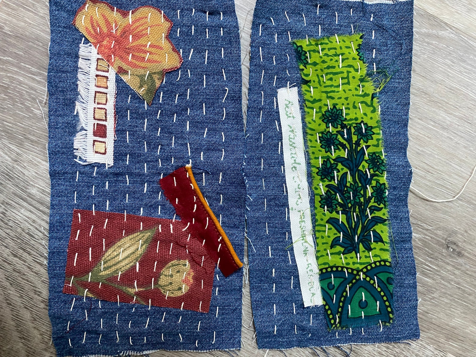 DIY. Japanese BORO Patch Work. Sashiko Patch. Japanese Fiber Art ...