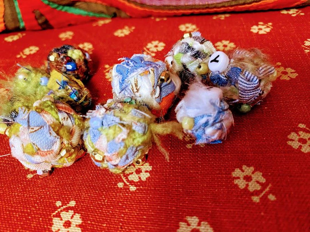 Handmade Fabric Beads. Jewelry Making. Rustic Beads. BOHO Style ...