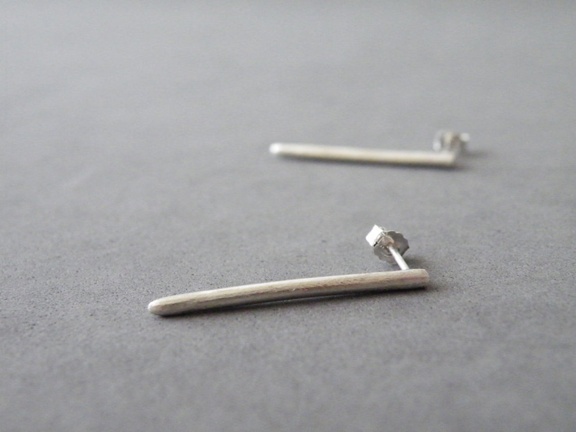 Modern Silver Spike Drop Studs Women Silver Studs Jewelry - Etsy