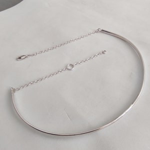 Handmade Sterling Silver Rigid Choker Necklace: Minimalist Collar - Etsy