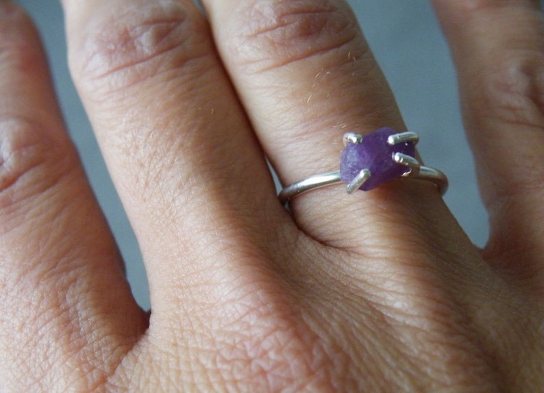 Rough Ruby Ring Untreated Ruby Rustic Engagement Ring 40th - Etsy