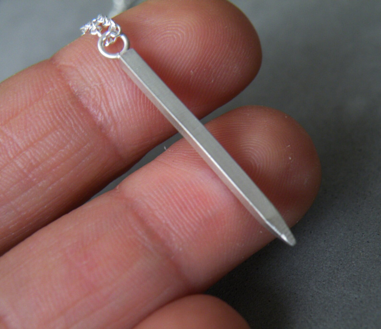 Unisex Sterling Silver Spike Pendant Necklace Rock Glam Gift - Etsy