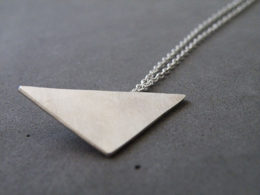 Modern Geometric Silver Necklace for Women - Etsy