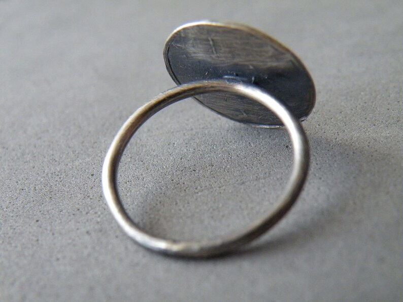 Women Cocktail Ring Oxidized Sterling Silver Texture Ring - Etsy