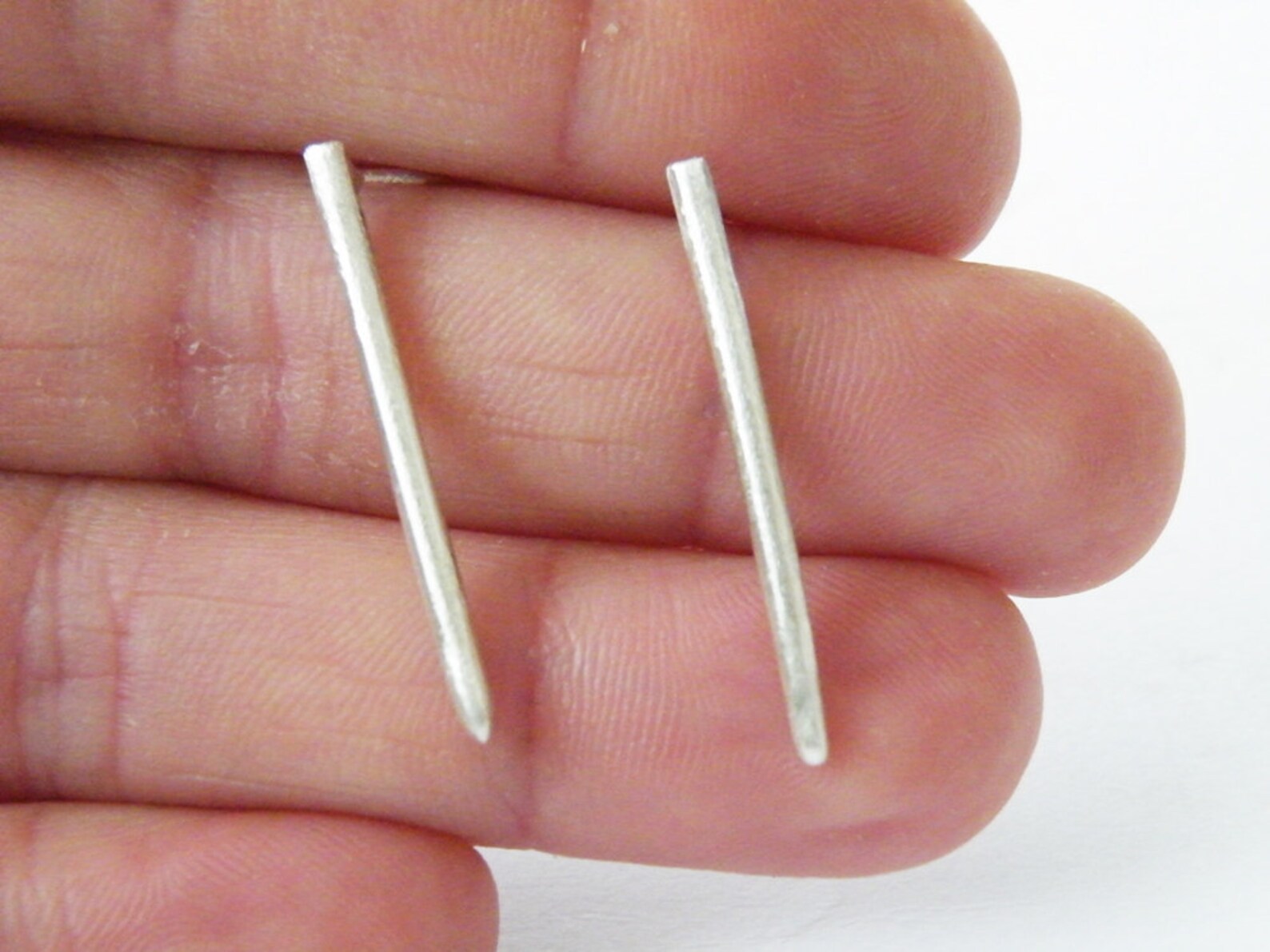 Modern Silver Spike Drop Studs Women Silver Studs Jewelry | Etsy