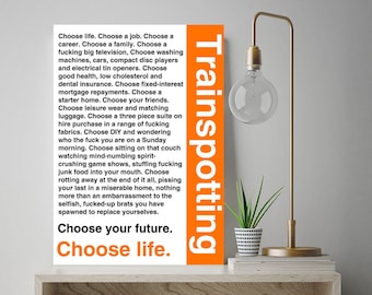 Trainspotting T2 - Choose Life Quote (A3 Poster) - Etsy