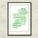 The Music of Ireland - Typographic Irish Poster Print - Etsy