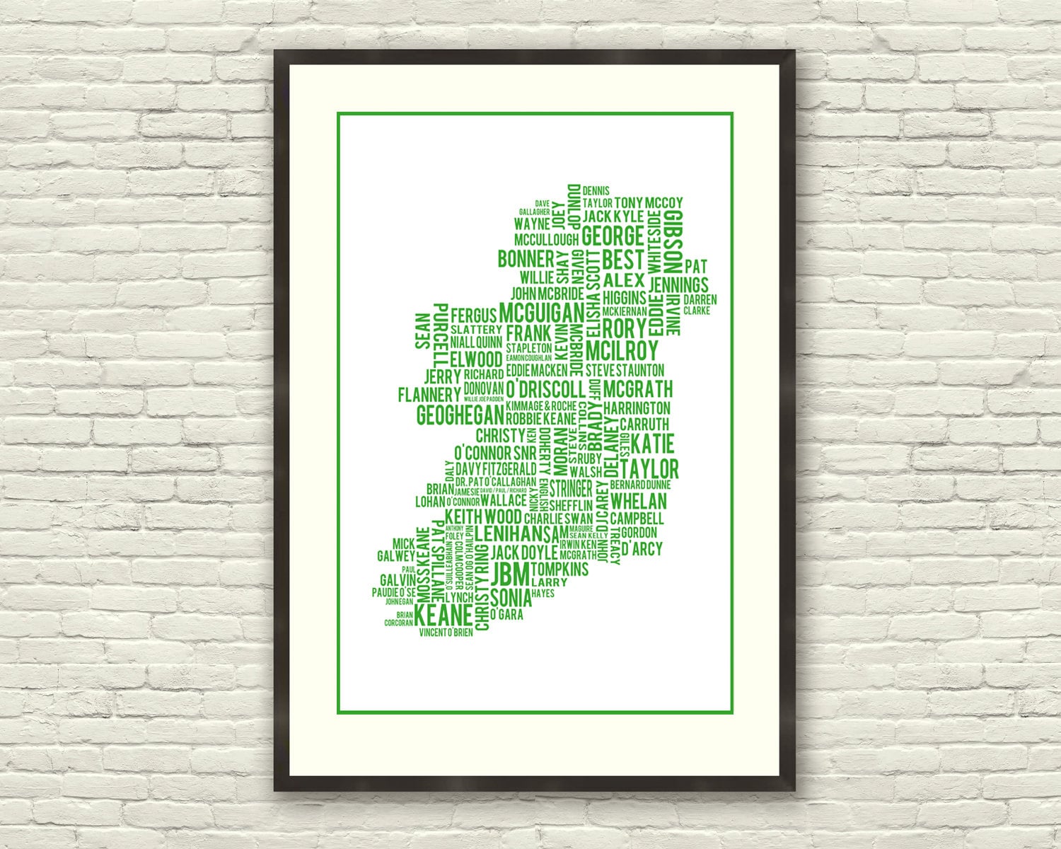 Sporting Heroes of Ireland - Typographic Poster Print (A3) - Etsy