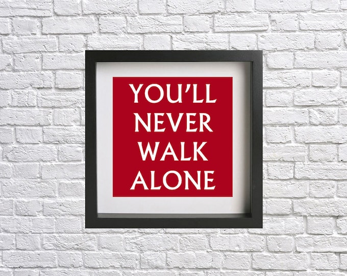 Liverpool YNWA You'll Never Walk Alone Square Football Soccer Print - Etsy