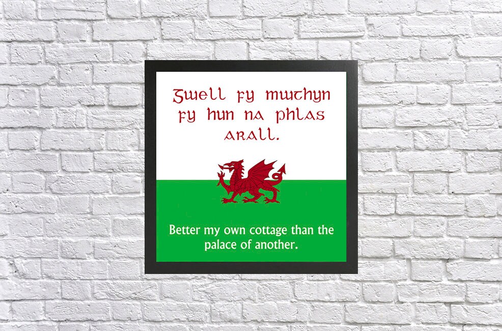 Unique Wales Proverb Print (in Welsh + English) - Etsy