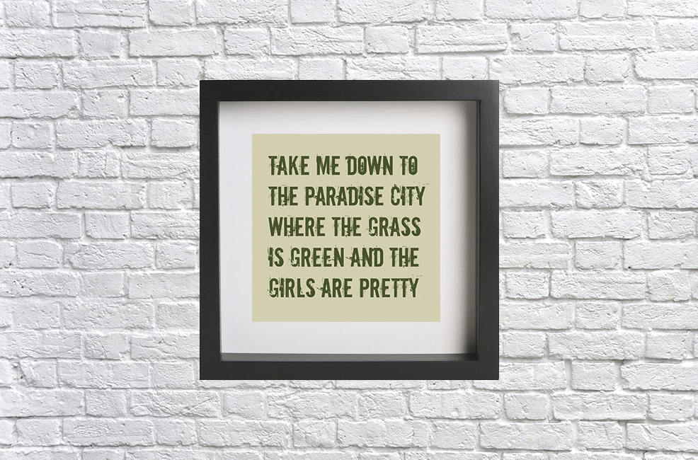 Guns N' Roses - Song Lyric Prints - Etsy