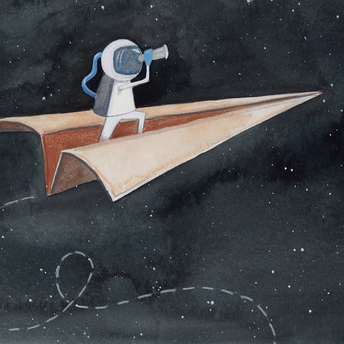 Paper Airplane to the Moon Art Print Nursery Wall Art - Etsy