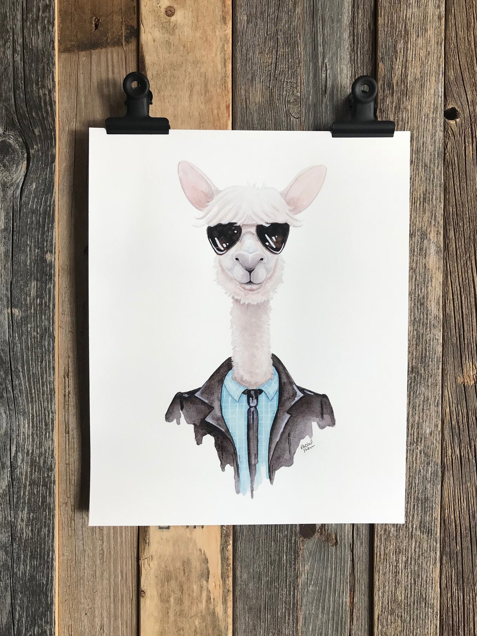 Watercolor Alpaca Art Print Nursery Wall Art Funny Alpaca | Etsy