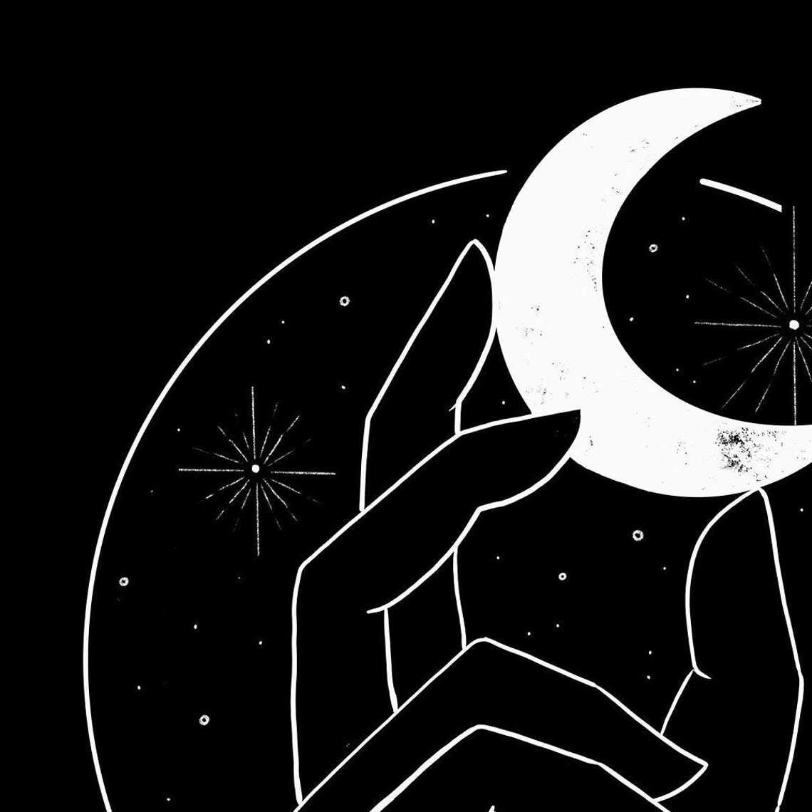 Celestial Modern Art Print Celestial Line Drawing Minimal - Etsy