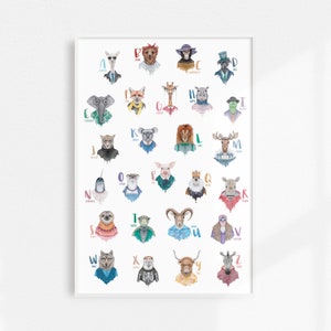Alphabet Poster | Animals Poster | ABC Decor | Abc Nursery | Kids Decor ...