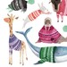 Watercolor Cozy Animals Art Print Christmas Wall Art Animals in ...