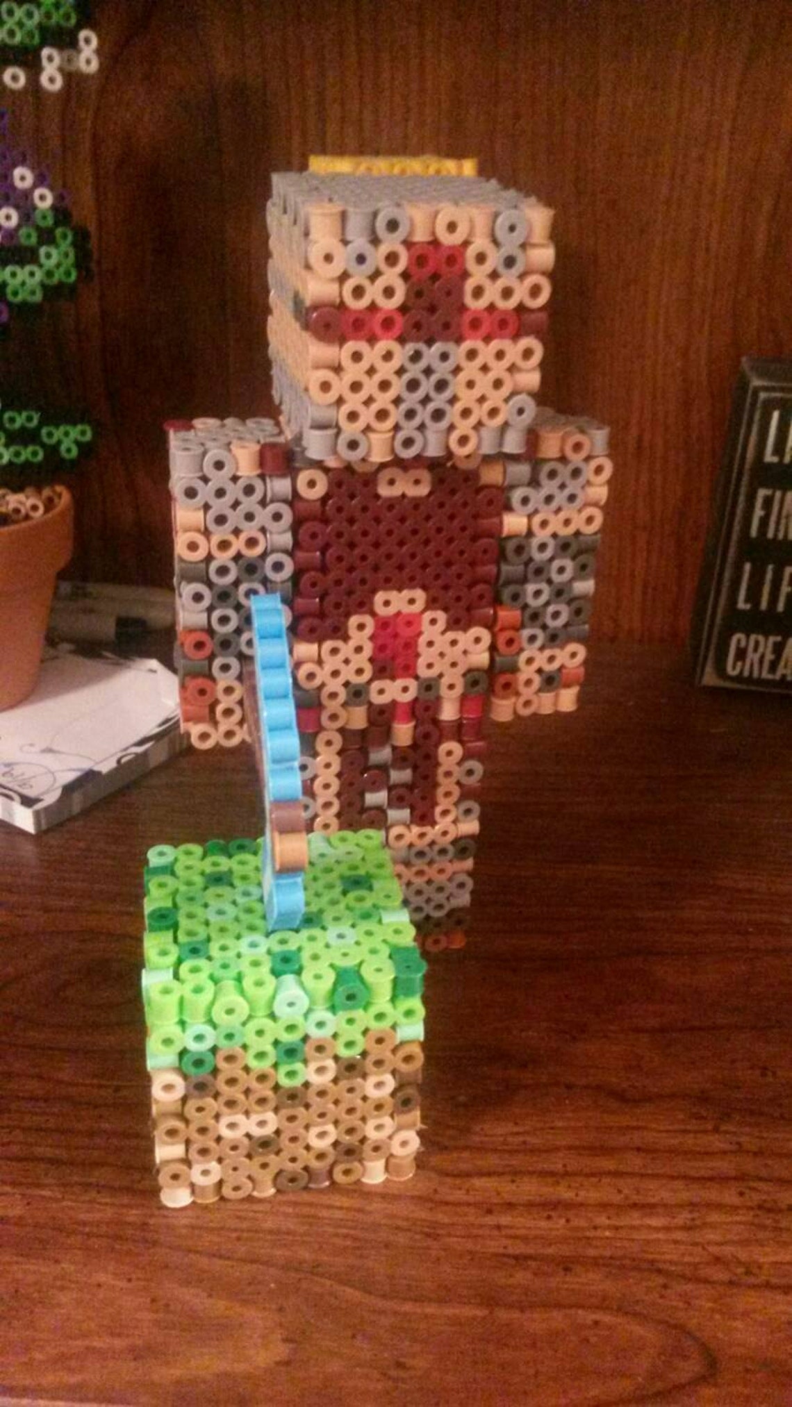 3D Minecraft Custom create Your Own Skin Perler | Etsy