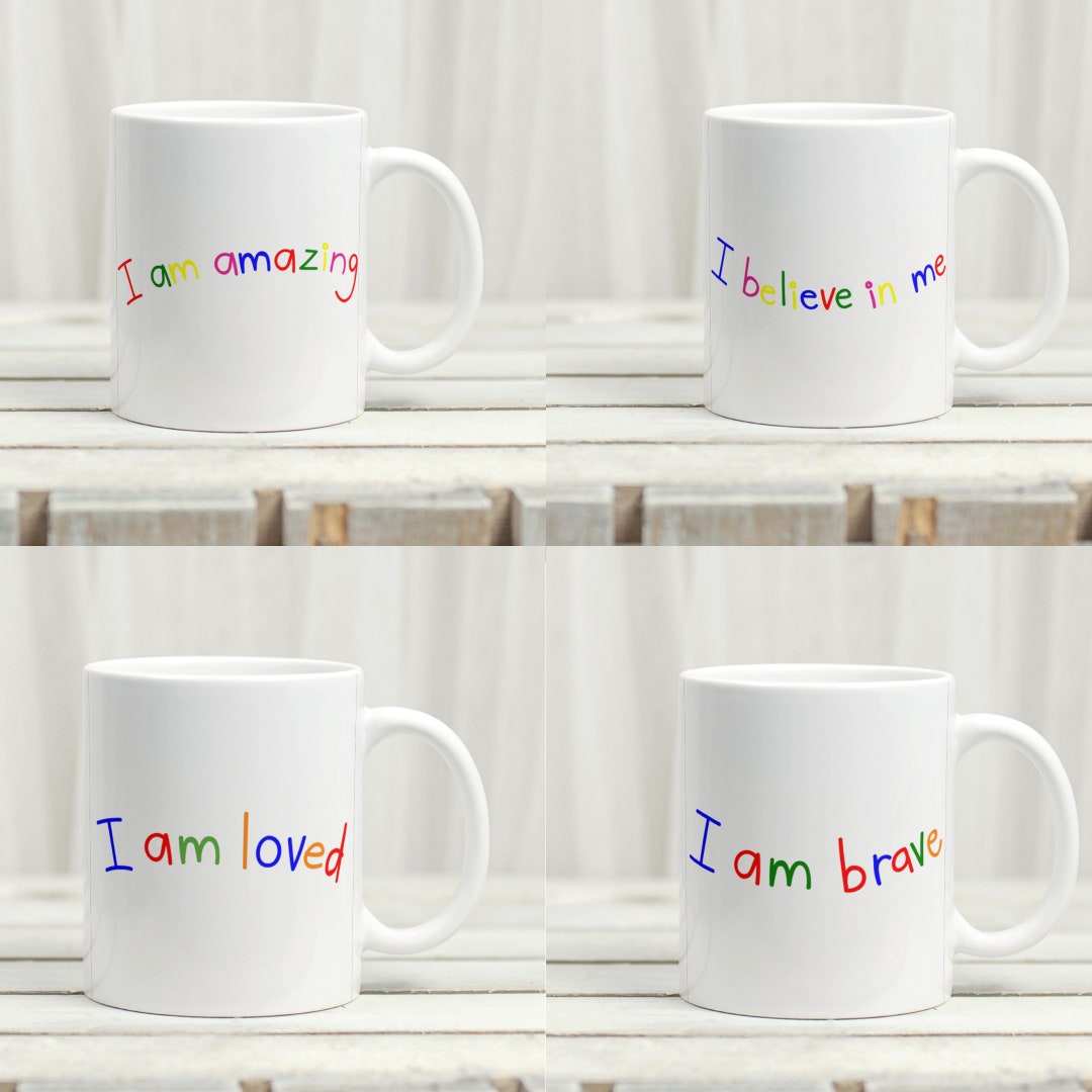 Set of 4 Affirmation Mug | Affirmations | Gifts for Kids | Confidence ...