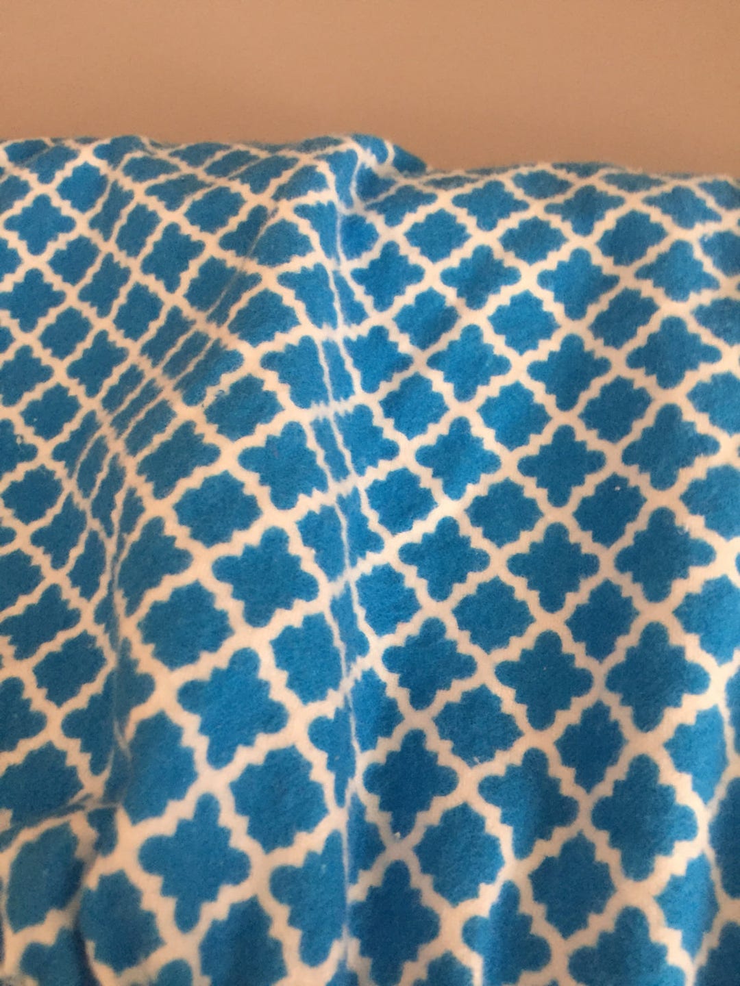 A Bright Turquoise Lattic Themed Print Fitted Sheet - Etsy