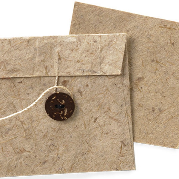 String and Button Envelopes - Etsy