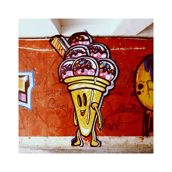 Instant Download Printable Art Graffiti Ice Cream Fine Art Photography ...