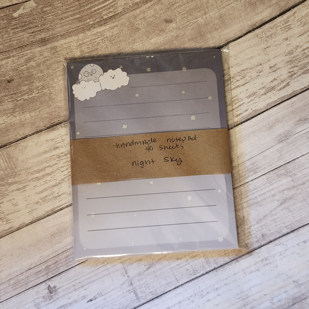 Night Sky Cute Notepad Stationary Pad 4x5 40 Sheets - Etsy