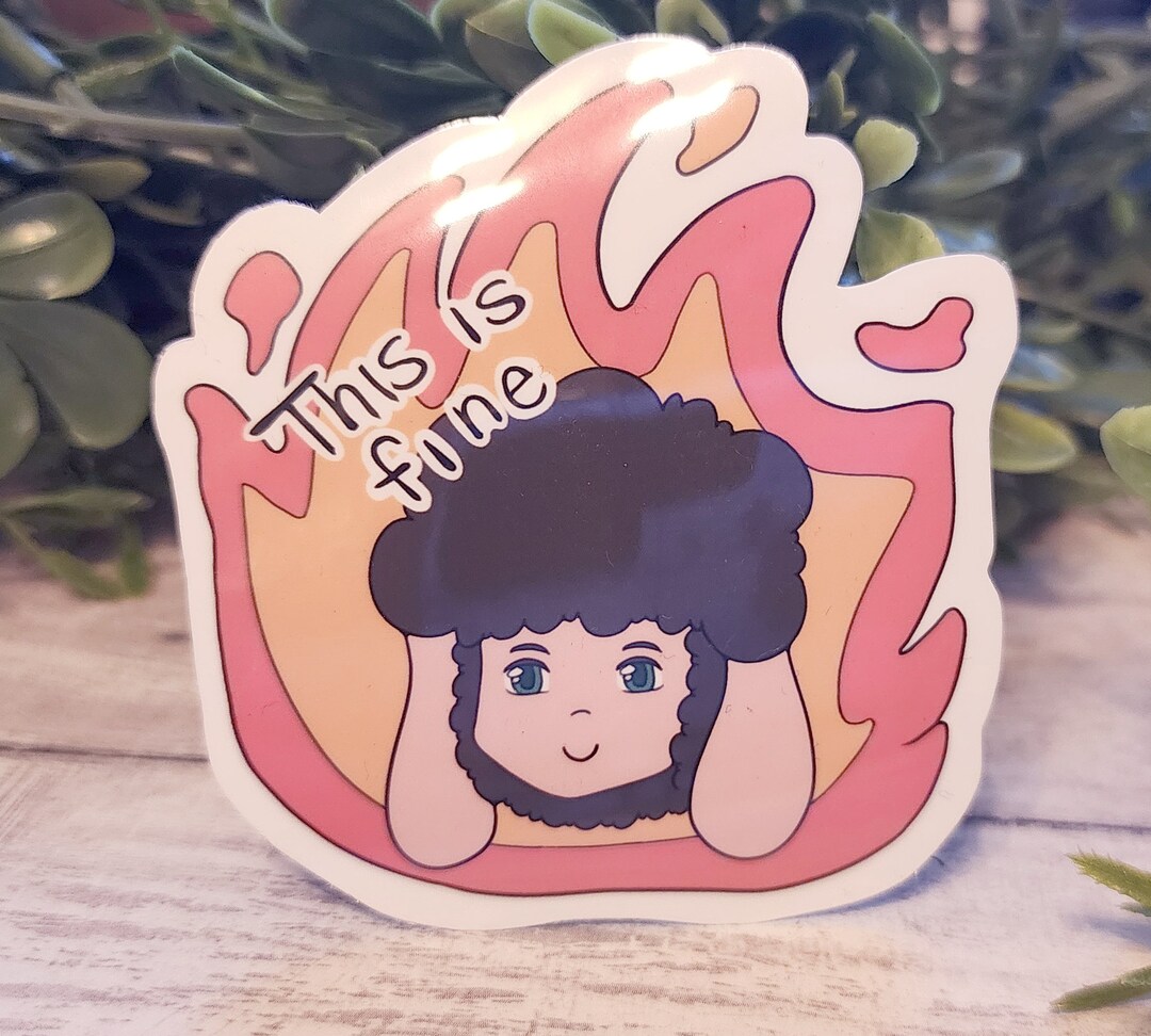 This is Fine Sheepie Die Cut Vinyl Stickers Kawaii Stickers for Planner ...