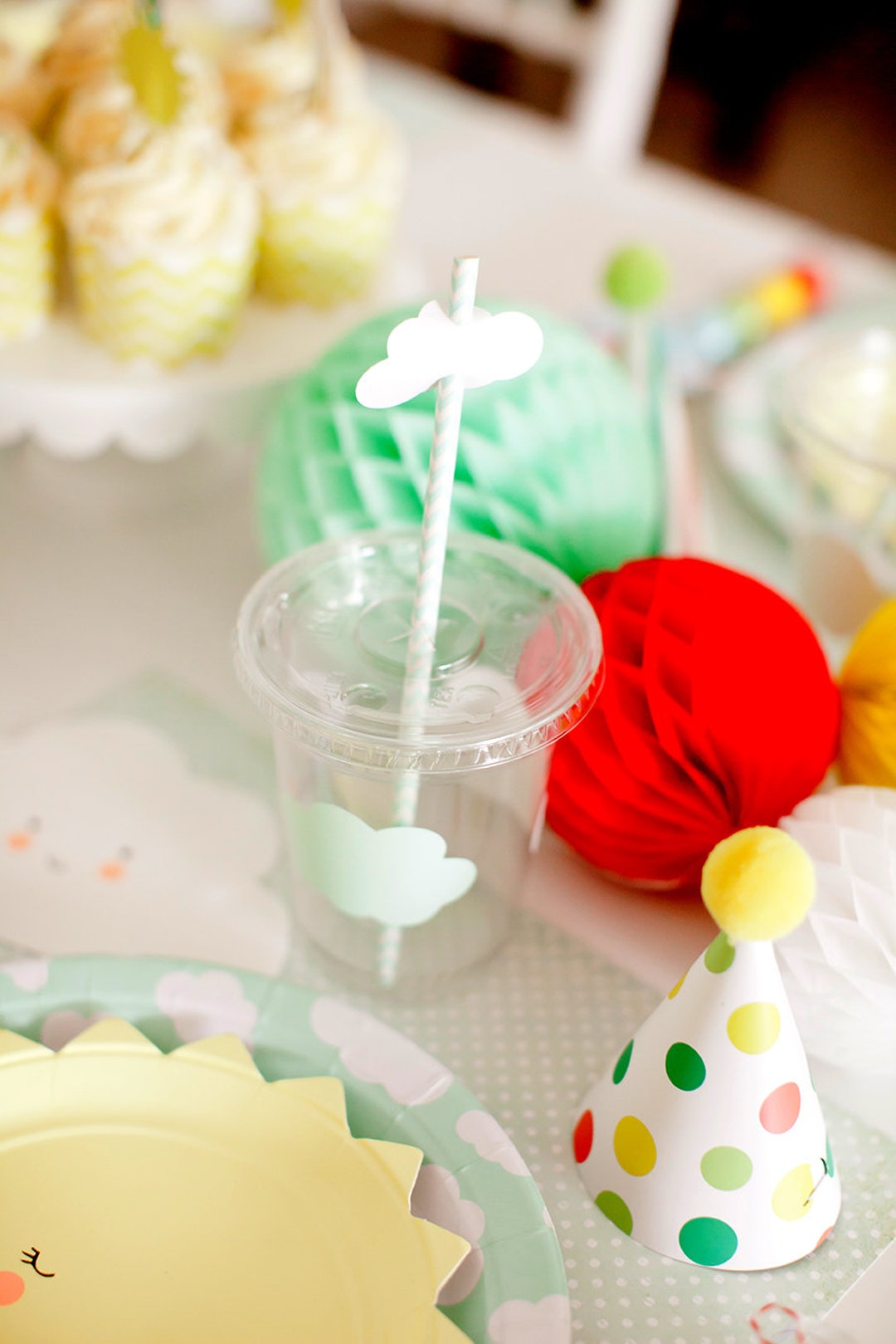 Cloud Paper Straws (12) - Cloud Baby Shower, Twinkle Twinkle, Cloud ...