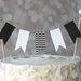 Black and White Chevron Birthday Cake Bunting Pennant Flag | Etsy