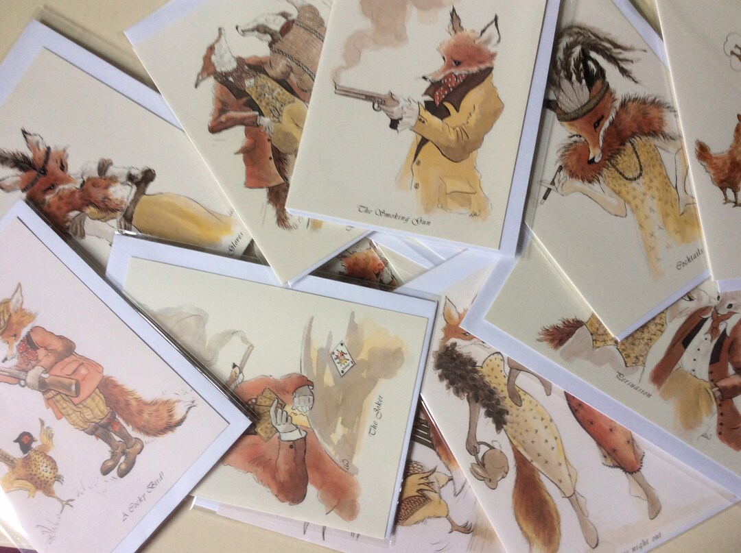Fox Greeting Cards, Fox Cards Foxes, Fox Prints, Farcical Foxes ...