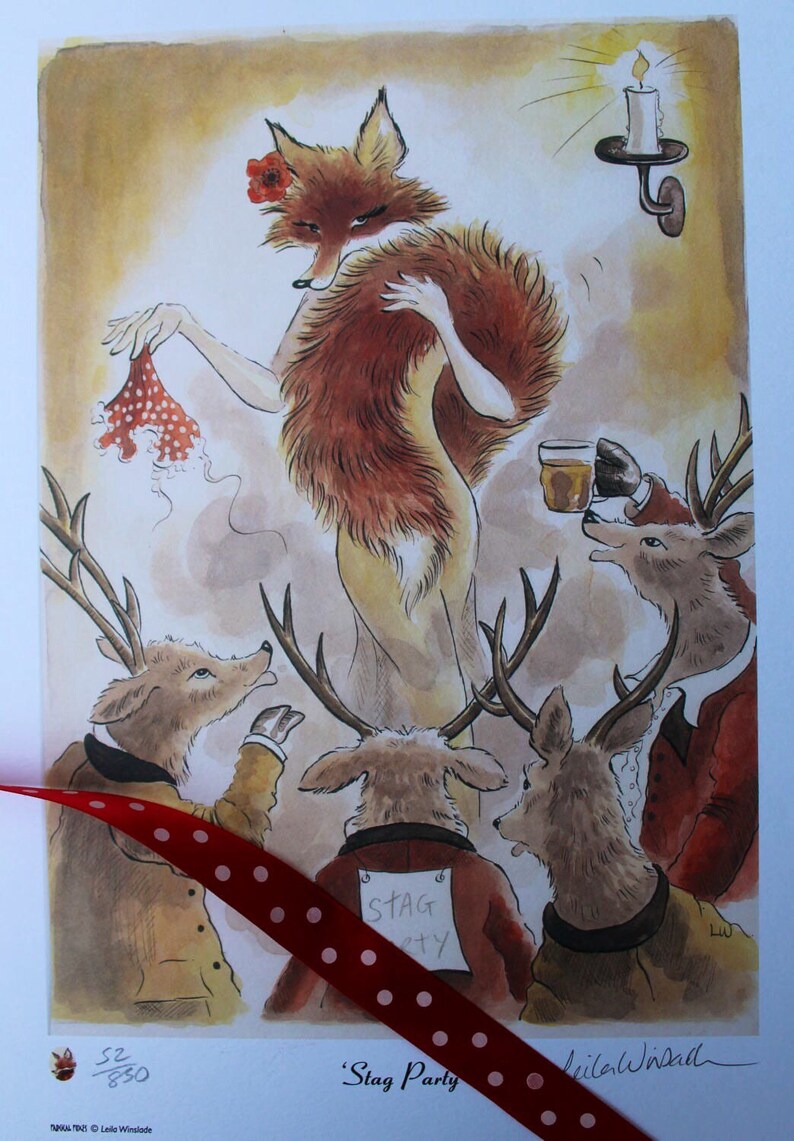 Fox Print Stag Party Pictures Foxes Fox Gifts Fox - Etsy