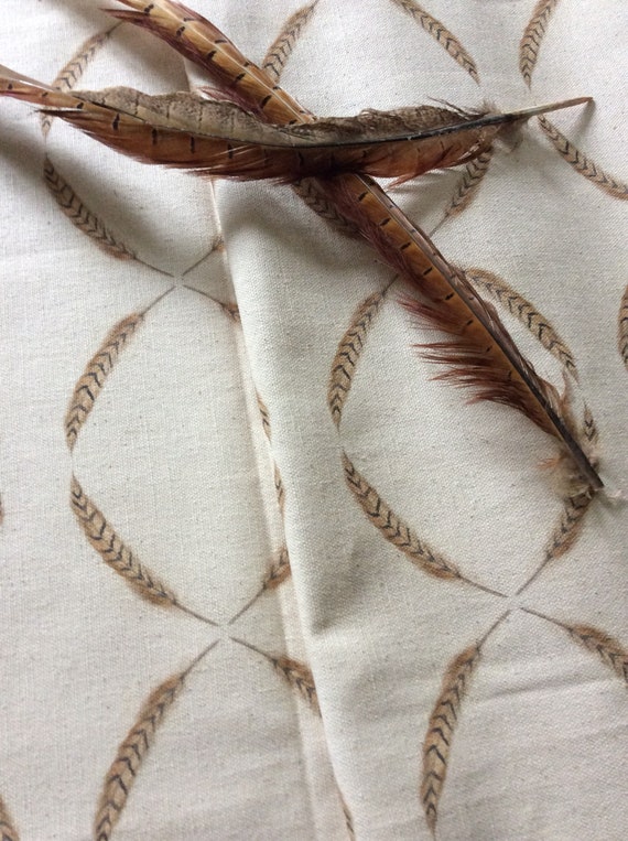 Fabric Feathers Pheasant Feather Fabric - Etsy