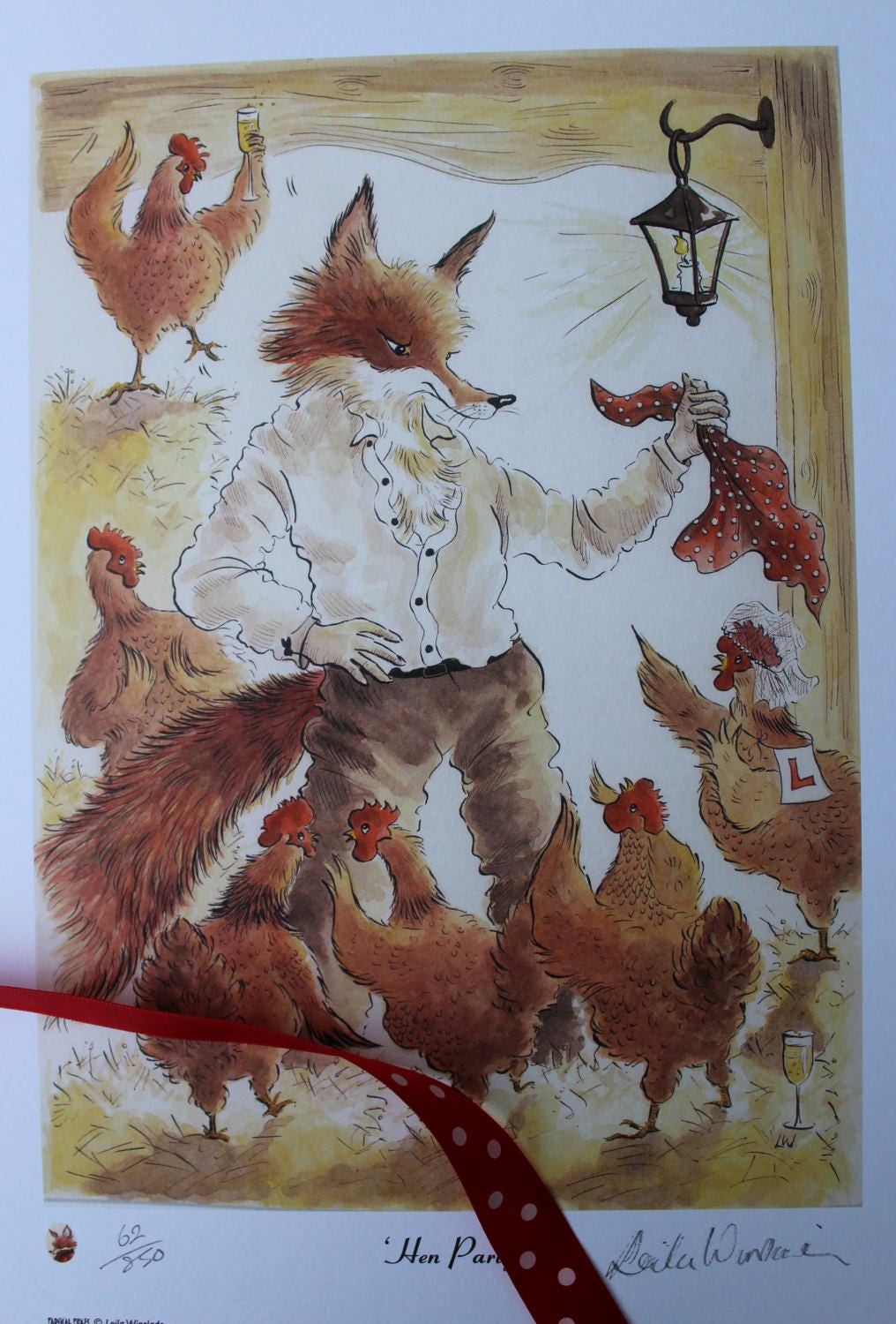 Fox Print - Hen Party, Country Home Decor, Fox Gifts, Red Foxes ...