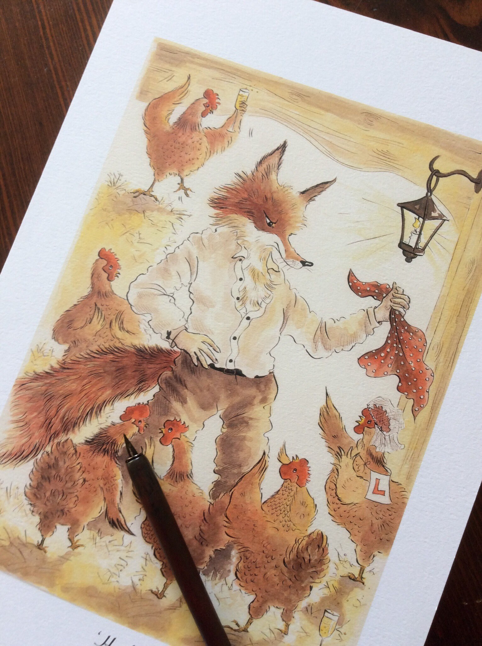 Fox Print - Hen Party, Country Home Decor, Fox Gifts, Red Foxes ...