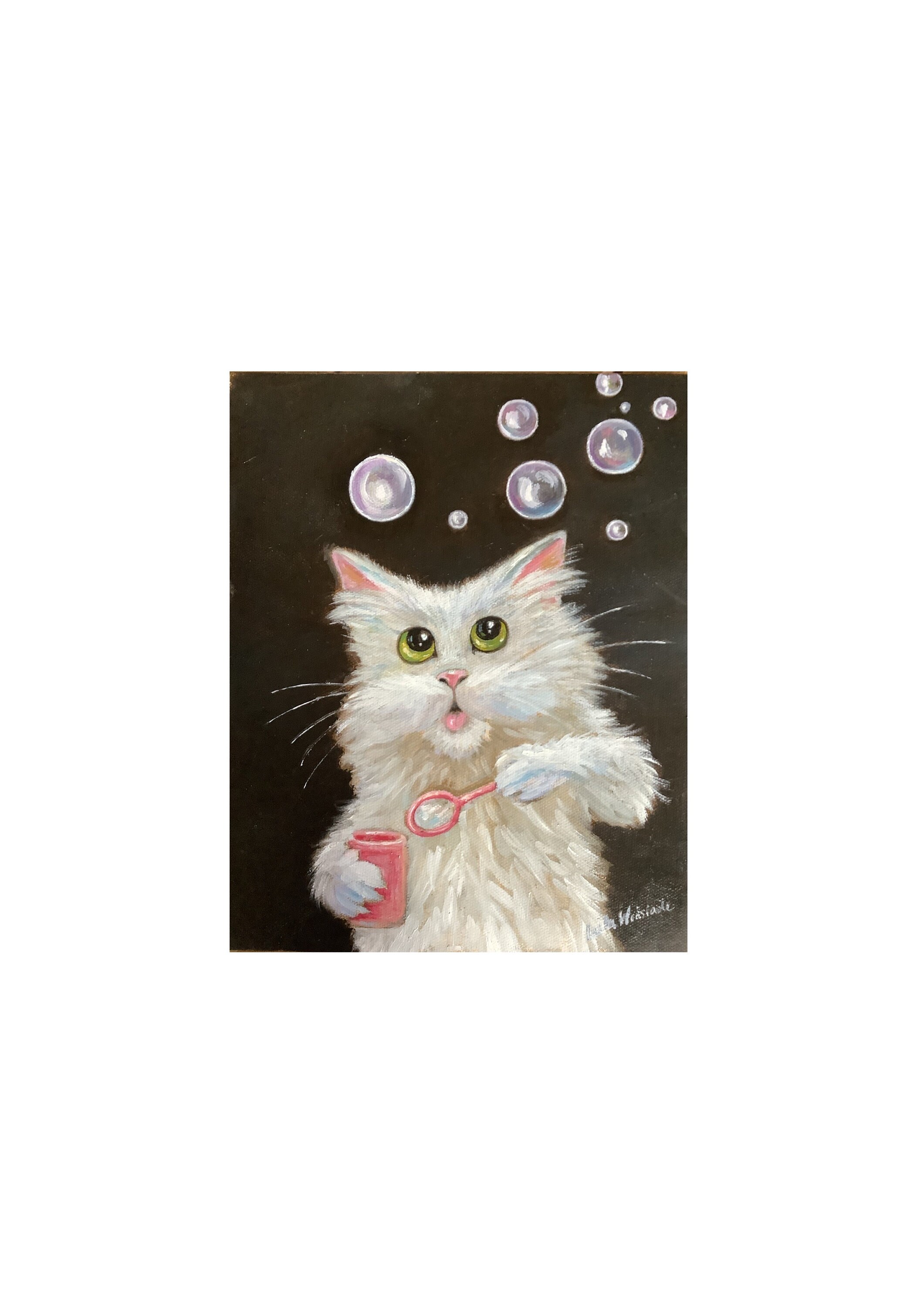 Bubbles White Fluffy Cat Cat Prints Cat Lovers Pictures - Etsy