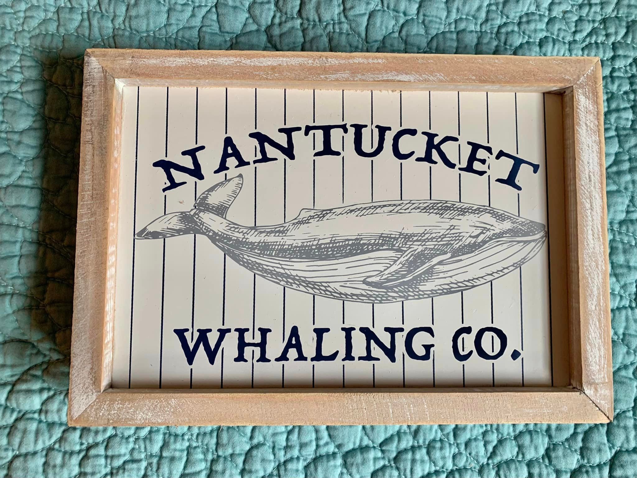 Small Nantucket Whaling Co. Sign * Wood Framed * 10 X 7 X 1.5 Inch ...
