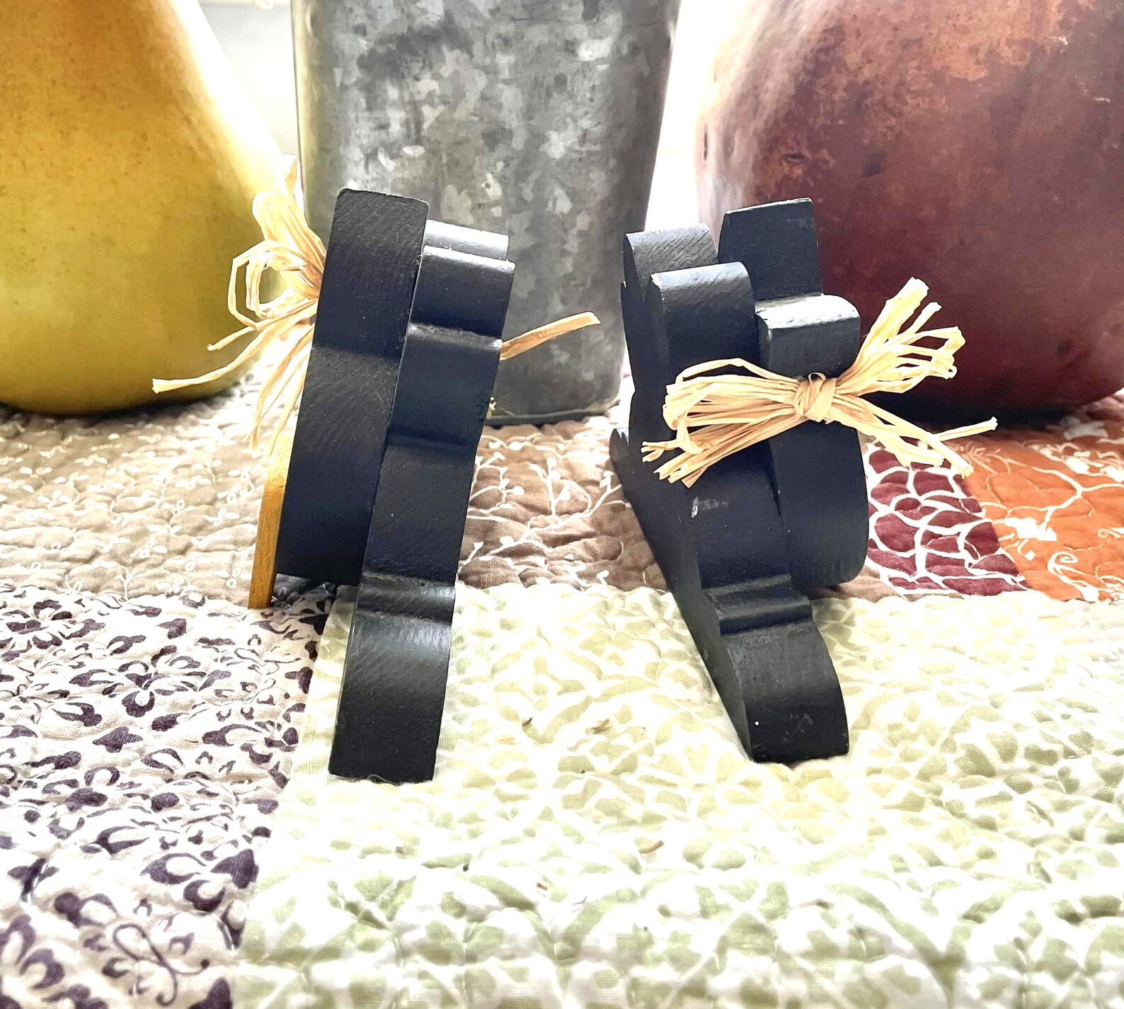 Two Wood Crow Shelf Sitters Primitive Folk Country Decor Farmhouse ...