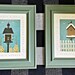 Set of Two Framed Warren Kimble Art Prints Birds Bird Houses Flowers ...