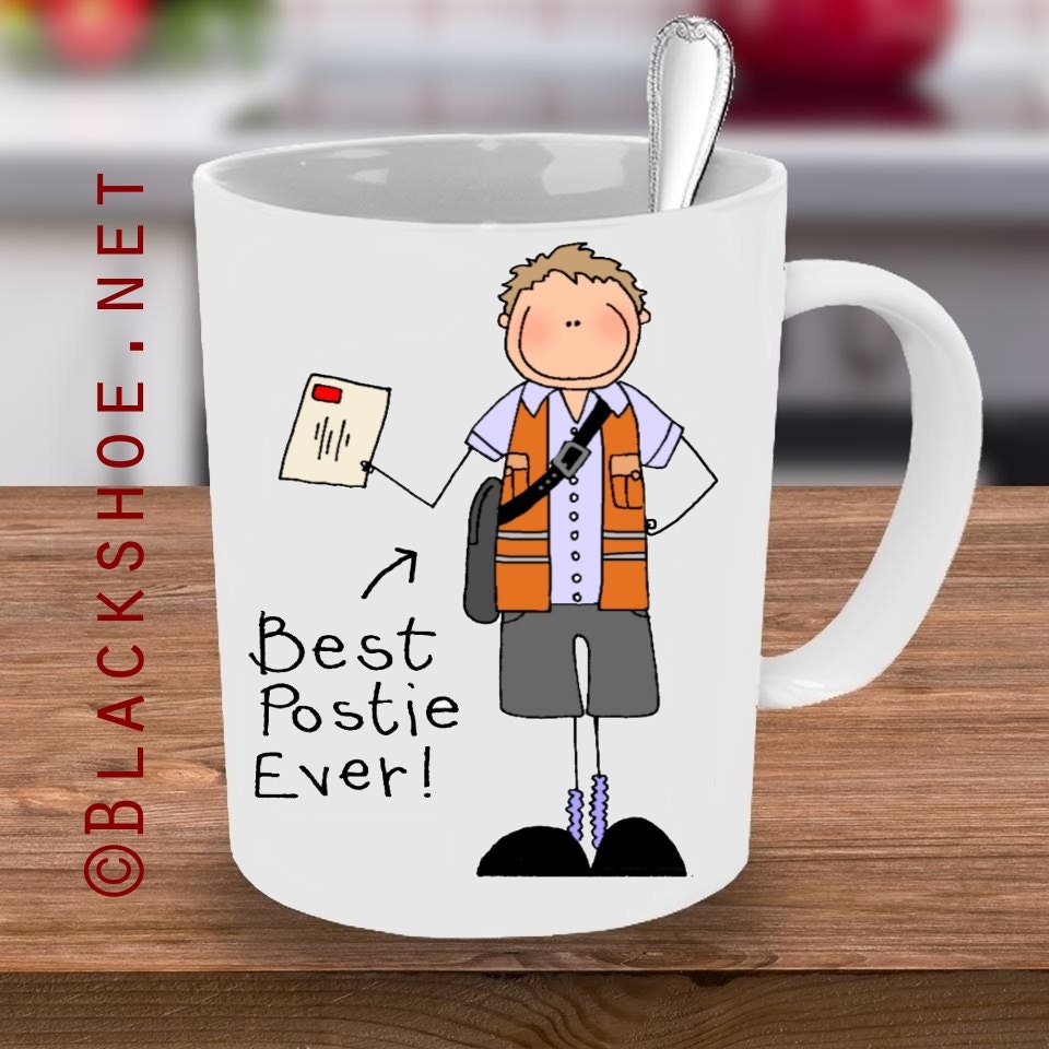 Blackshoebest Postie Ever Mug Postman Mug Mug for Postman - Etsy UK
